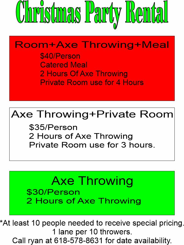 Private Party Rental – 618 AXE
